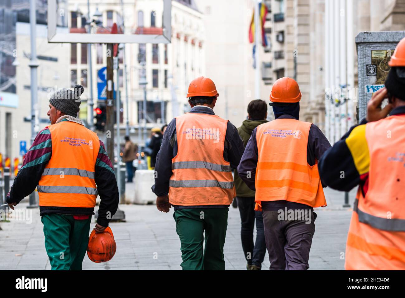 Construction workers going to work hi-res stock photography and images ...