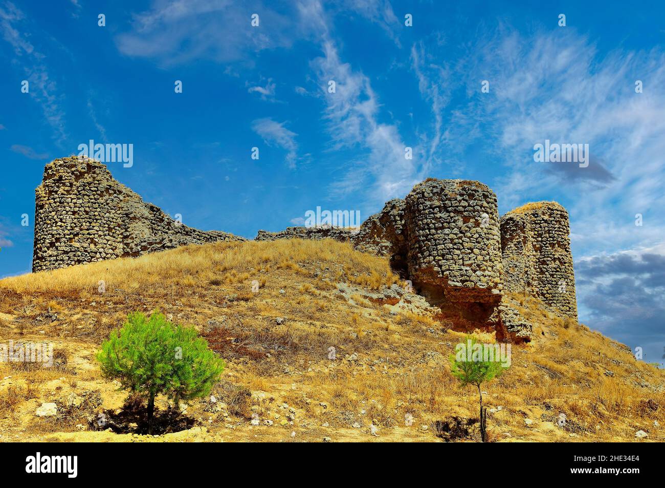 Castle of Fuentes in the Sierra de Almenara, Cuenca - Spain Stock Photo ...
