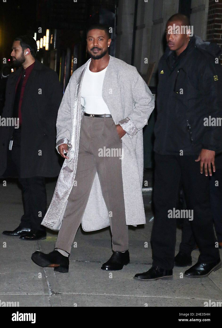 New York - NY - 20211209 Michael B. Jordan outside the studios of The ...