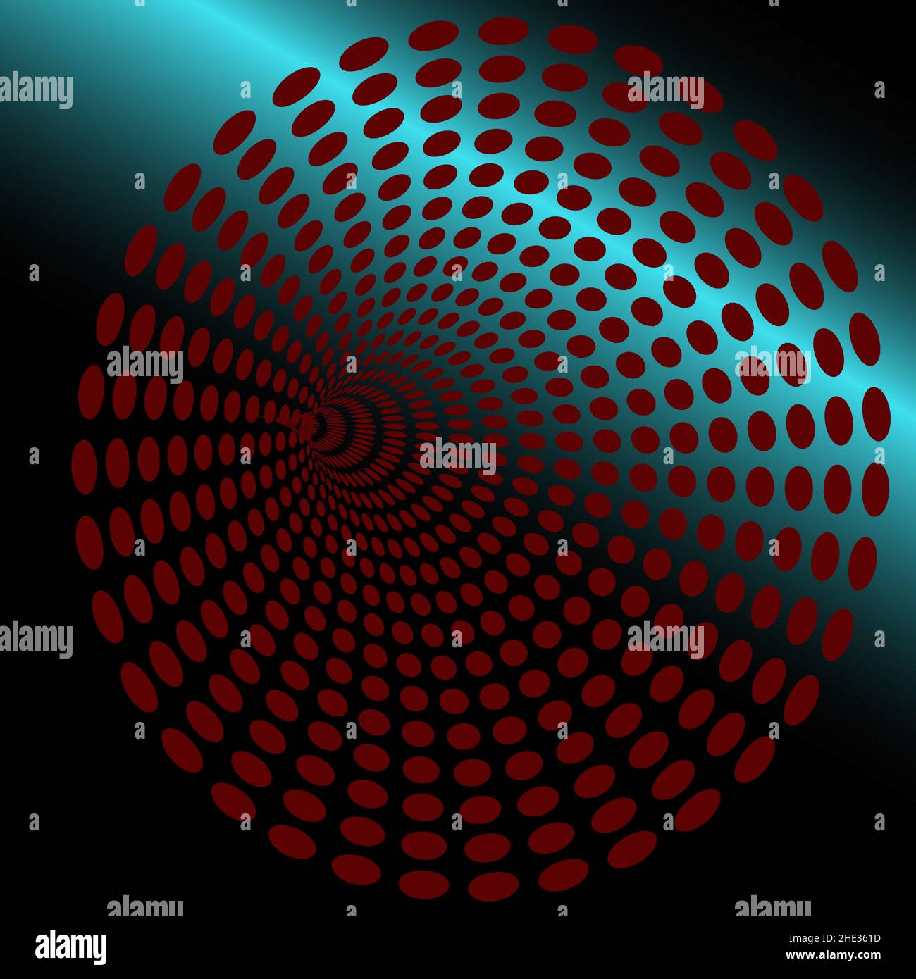 A background several dotted circles wrapped around each other in a ...