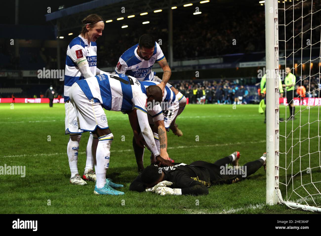 Queens Park Rangers players celebrate with Queens Park Rangers ...