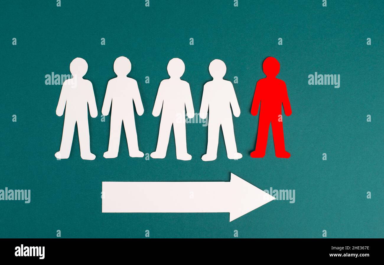 Group of people following a leader, business concept, teamwork, having ...