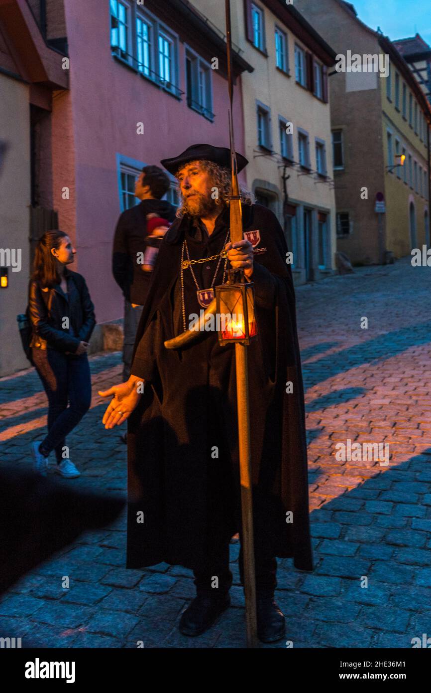 Rothenburg night watchman hi-res stock photography and images - Alamy
