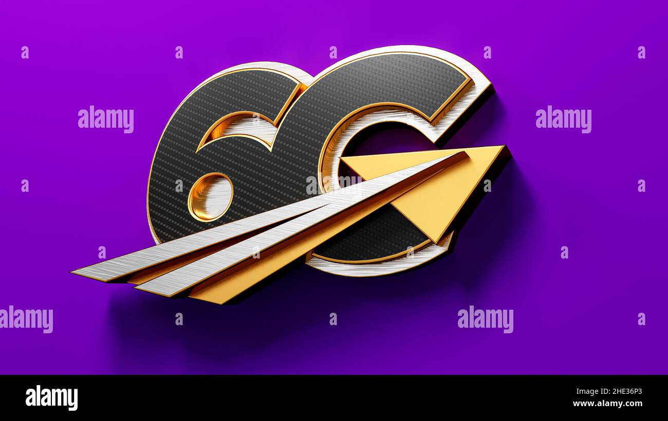 A 3d render of 6G Next Generation Mobile Network, technology Wireless ...