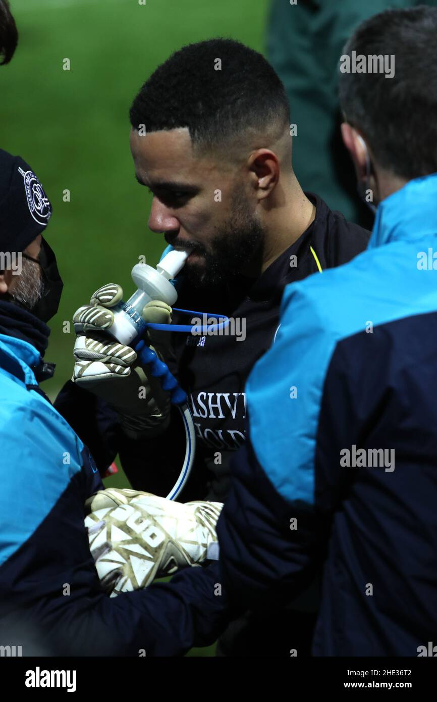 Queens Park Rangers' goalkeeper Jordan Archer receives medical ...
