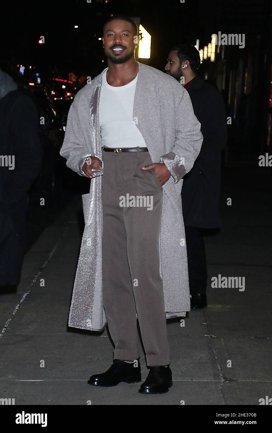 New York - NY - 20211209 Michael B. Jordan outside the studios of The ...
