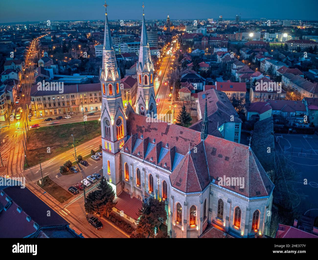Intersection drone view 2022 hi-res stock photography and images - Alamy