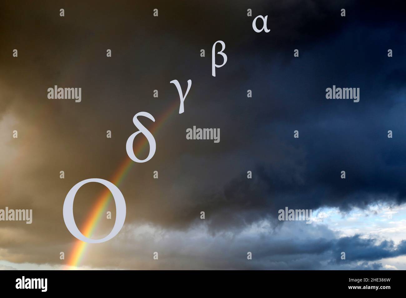 Illustration of the Covid-19 virus mutations Alpha, Beta, Gamma, Delta ...