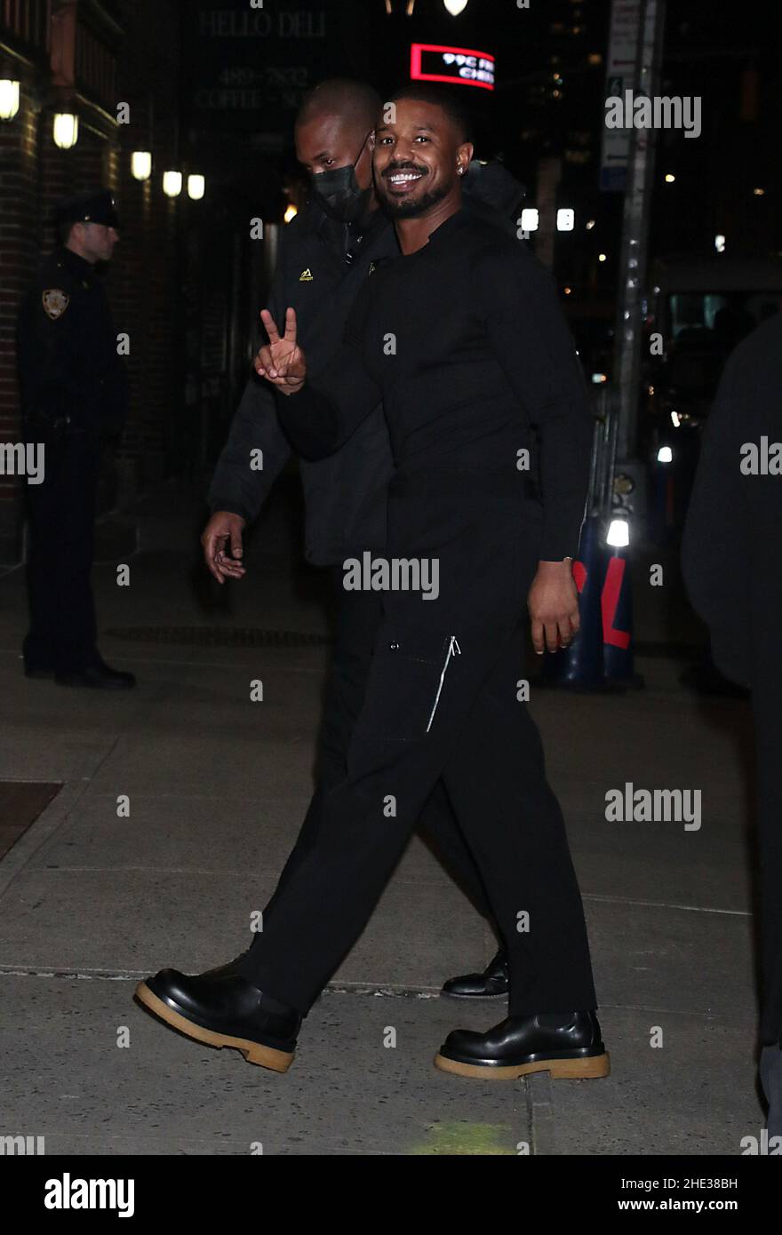 New York - NY - 20211209 Michael B. Jordan outside the studios of The ...