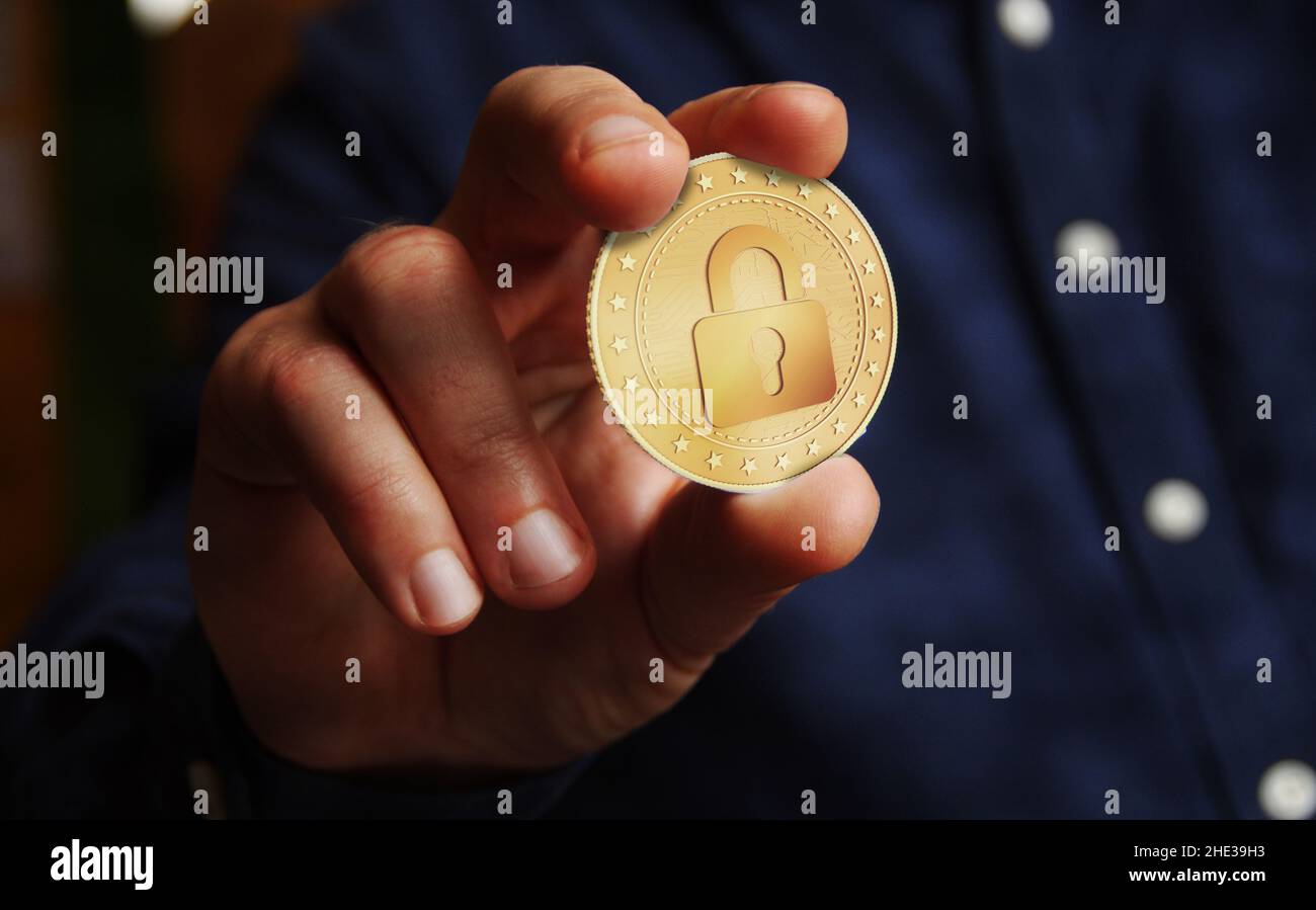 Cyber security, protection, cryptocurrency and secure payment with ...