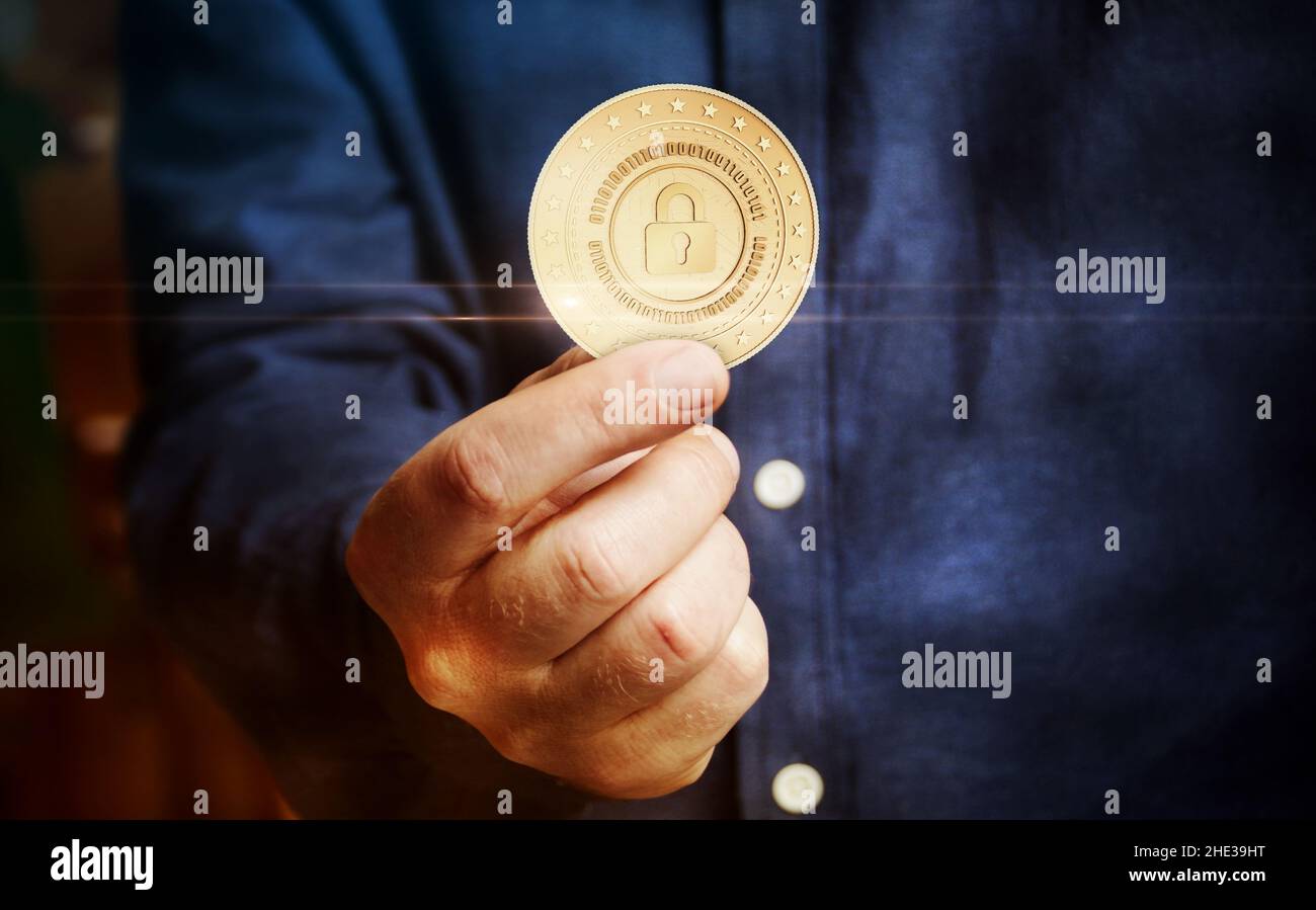 Cyber security, protection, cryptocurrency and secure payment with ...