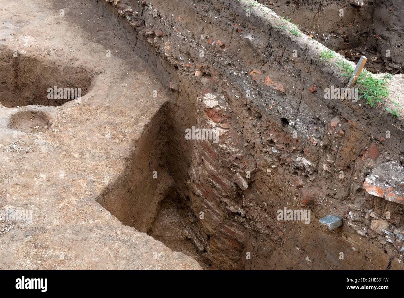 Archaeological excavations. Traces of bygone civilizations Stock Photo ...