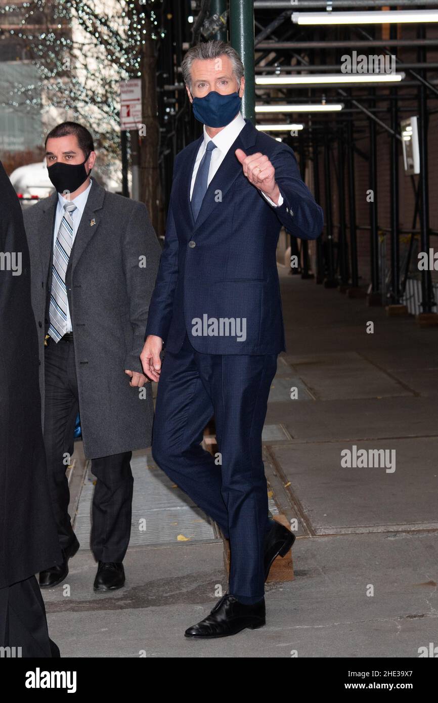 New York - NY - 20211208 - Gavin Newsom Departs The View ABC StudioNY ...