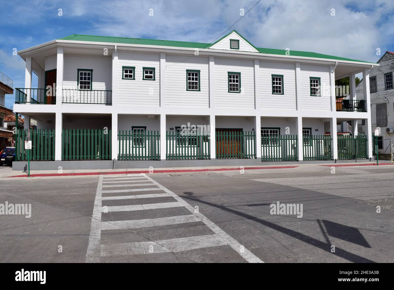 The post office building in Belize City, Belize Stock Photo - Alamy