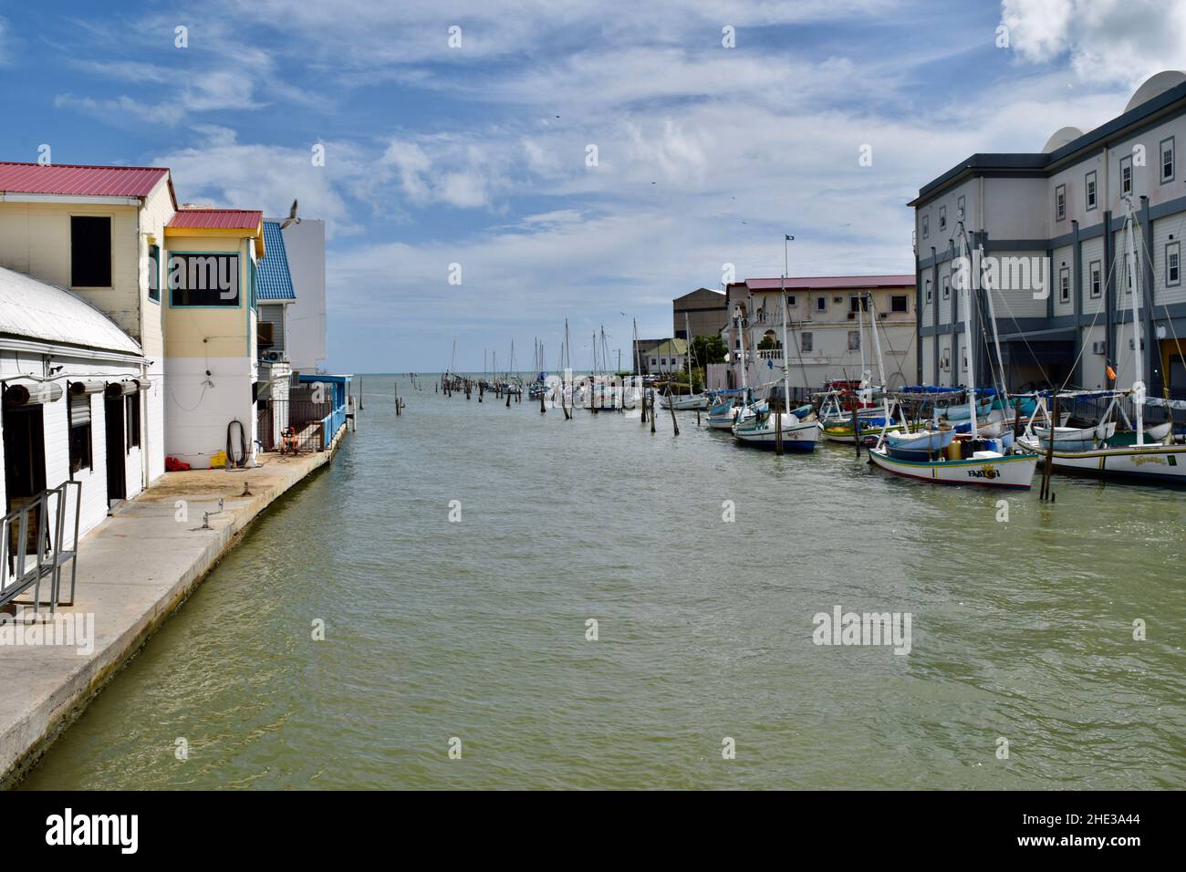 Belize city boats hi-res stock photography and images - Alamy