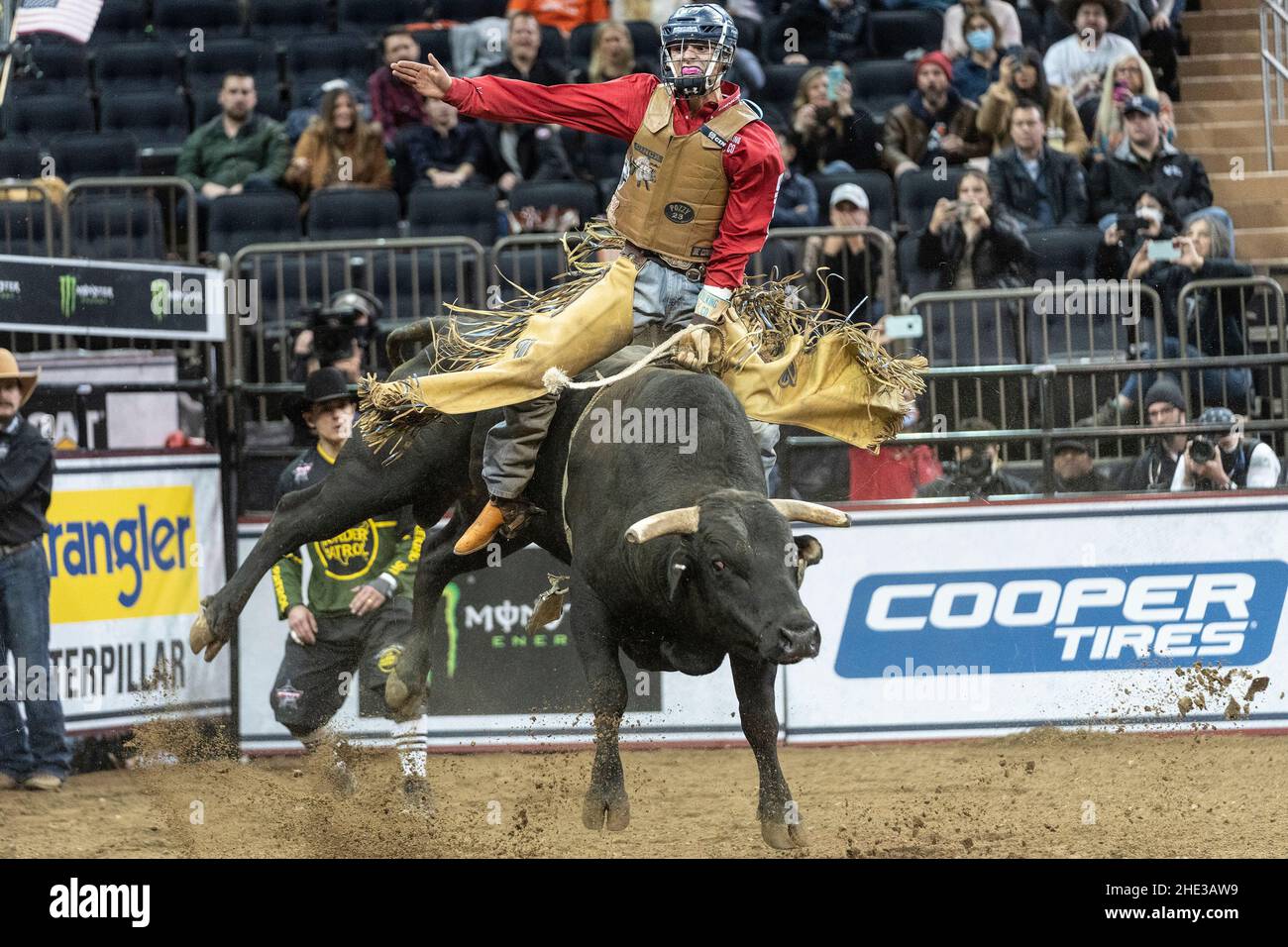 New York, USA. 07th Jan, 2022. Chase Dougherty of Decatur, Texas rides ...