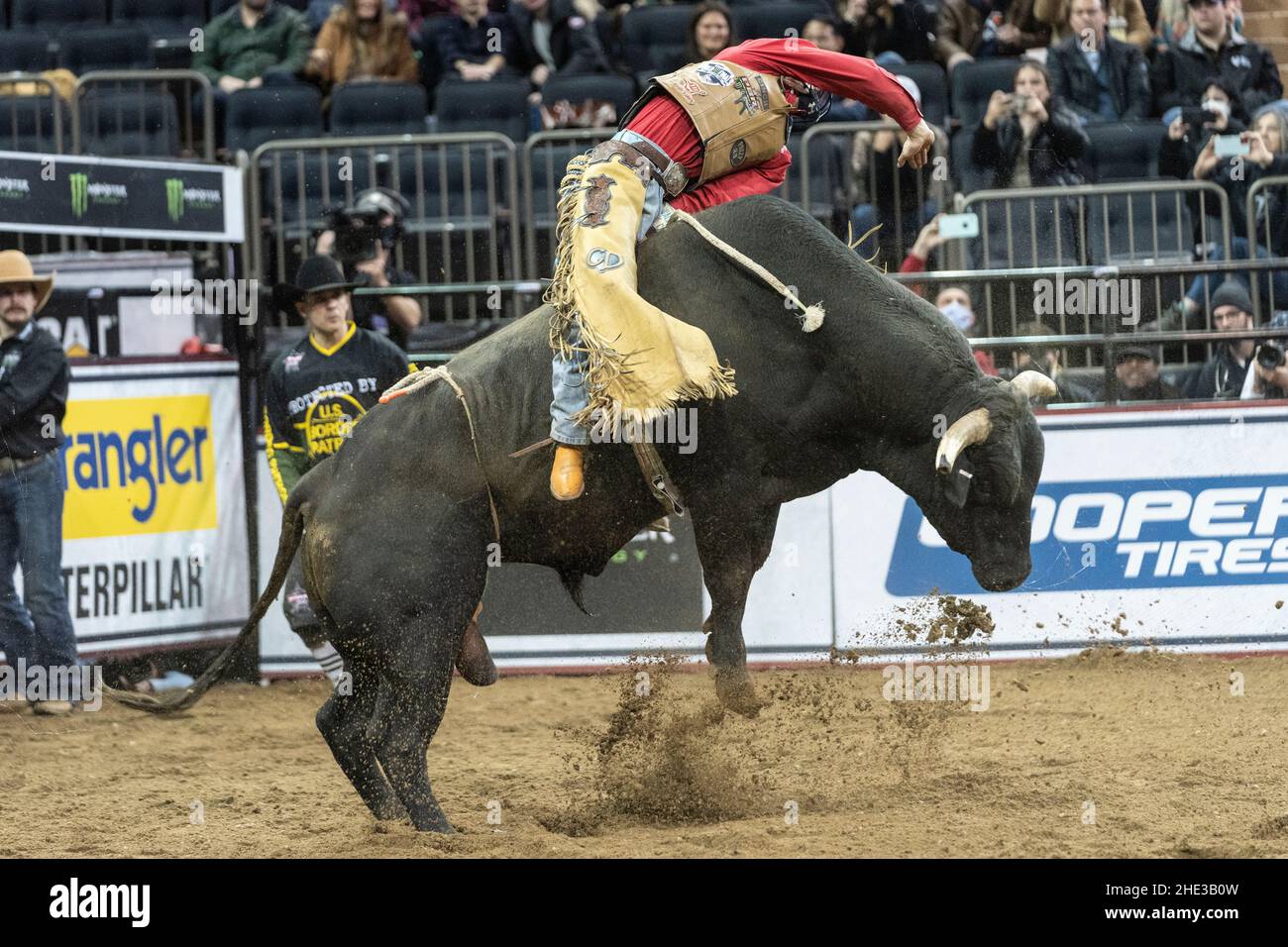 New York, NY - January 7, 2022: Chase Dougherty of Decatur, Texas rides ...