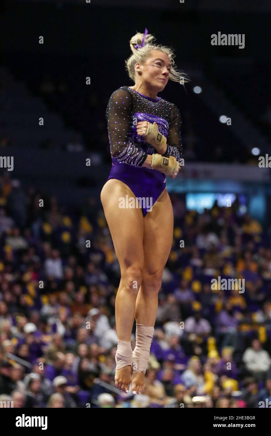 LSU's Sarah Edwards competes in the vault during NCAA Gymnastics action ...
