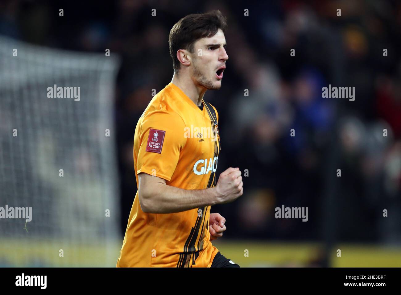 RYAN LONGMAN CELEBRATES GOAL, HULL CITY FC V EVETON FC, 2022 Stock ...