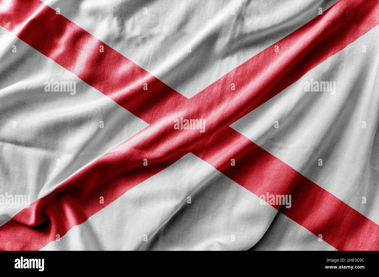 Waving detailed national US country state flag of Alabama Stock Photo ...
