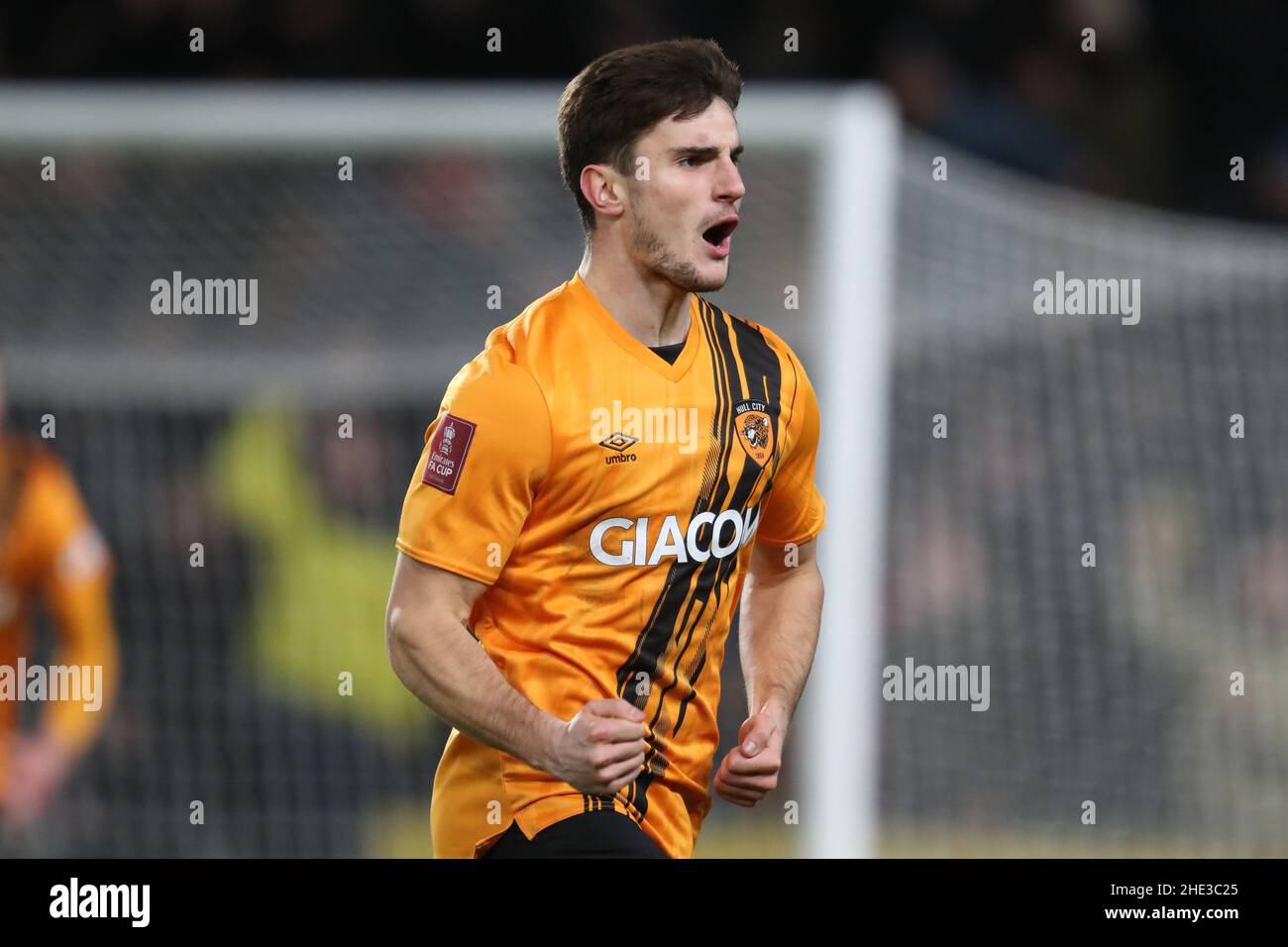 RYAN LONGMAN CELEBRATES GOAL, HULL CITY FC V EVETON FC, 2022 Stock ...
