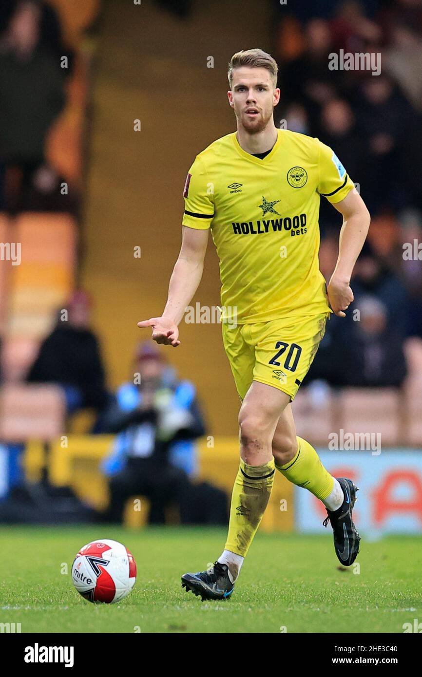 Kristoffer Ajer #20 of Brentford runs with the ball Stock Photo - Alamy