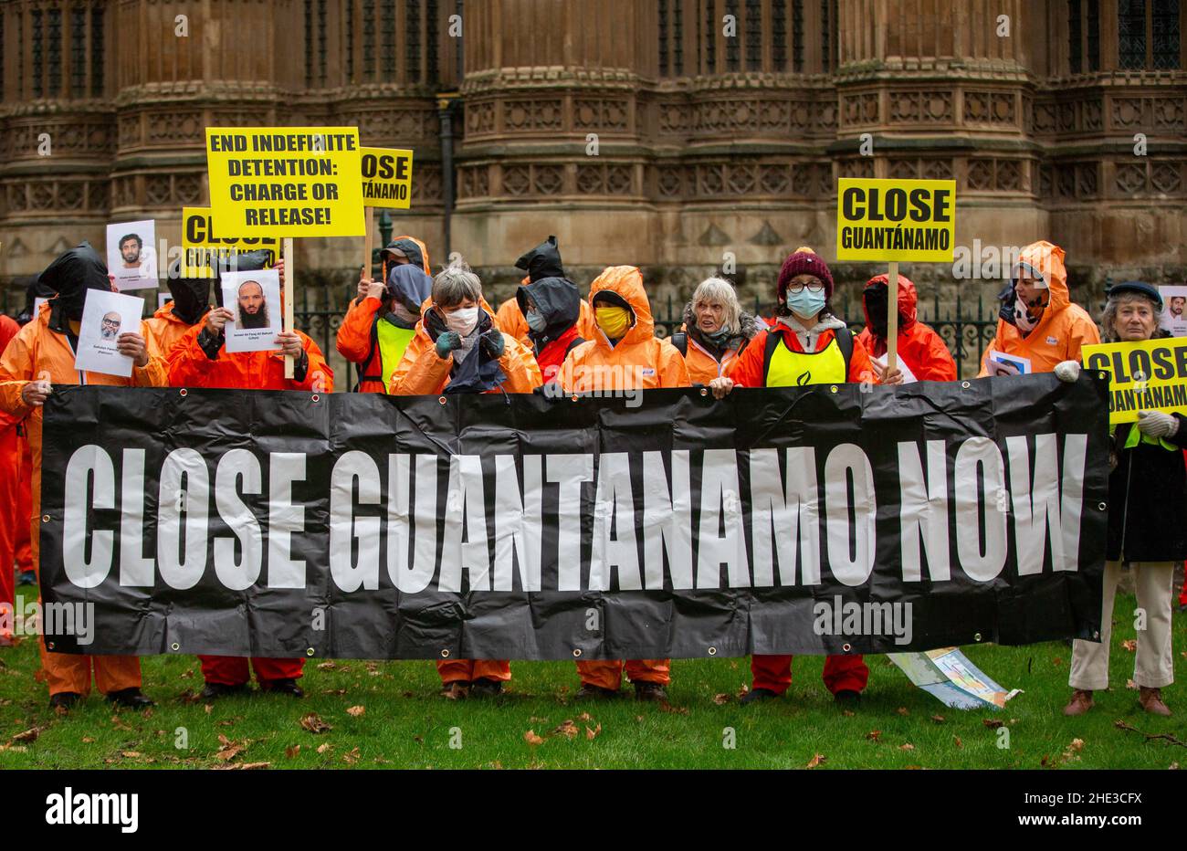 London, England, UK. 8th Jan, 2022. Amnesty International activists ...