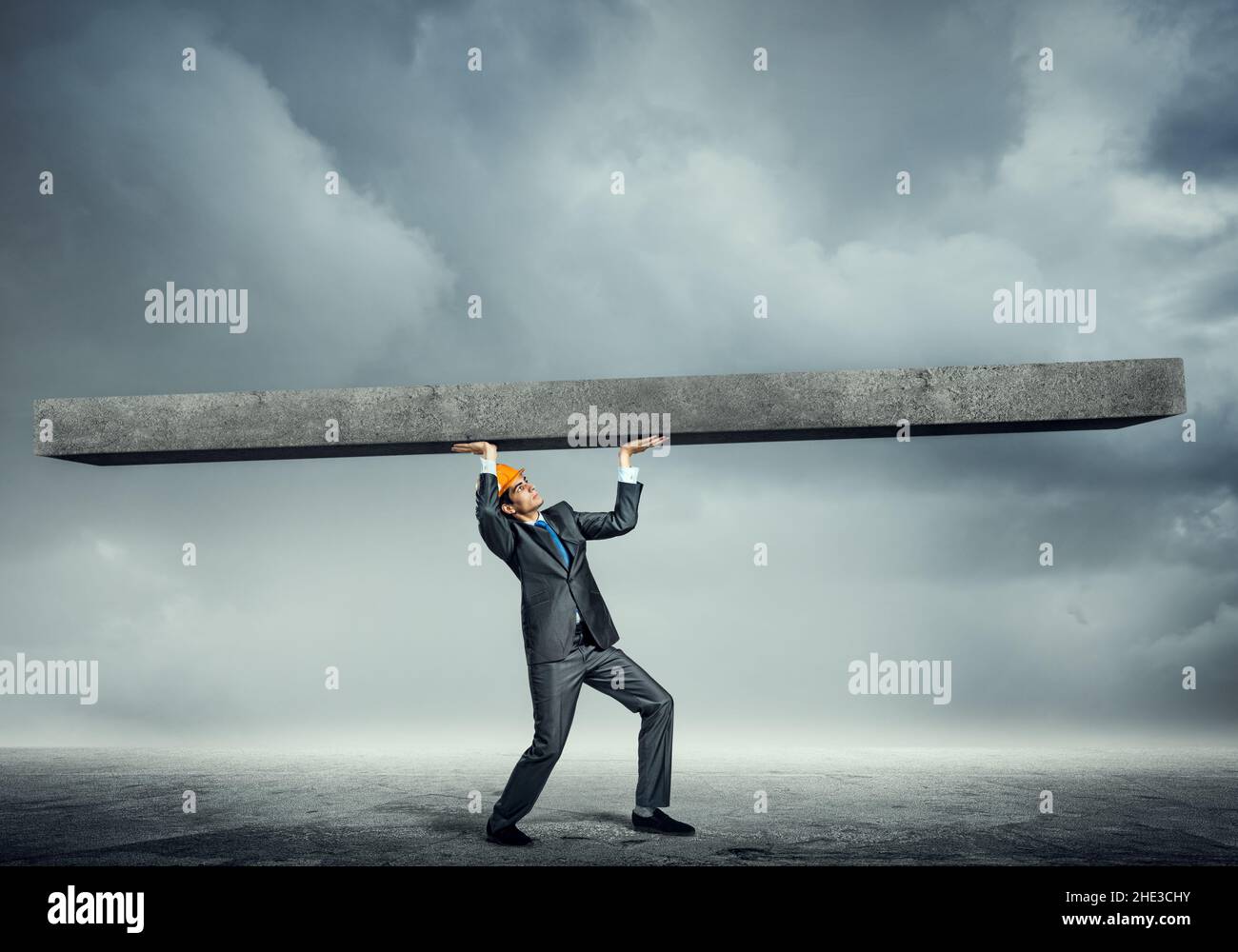 Hard construction work Stock Photo - Alamy