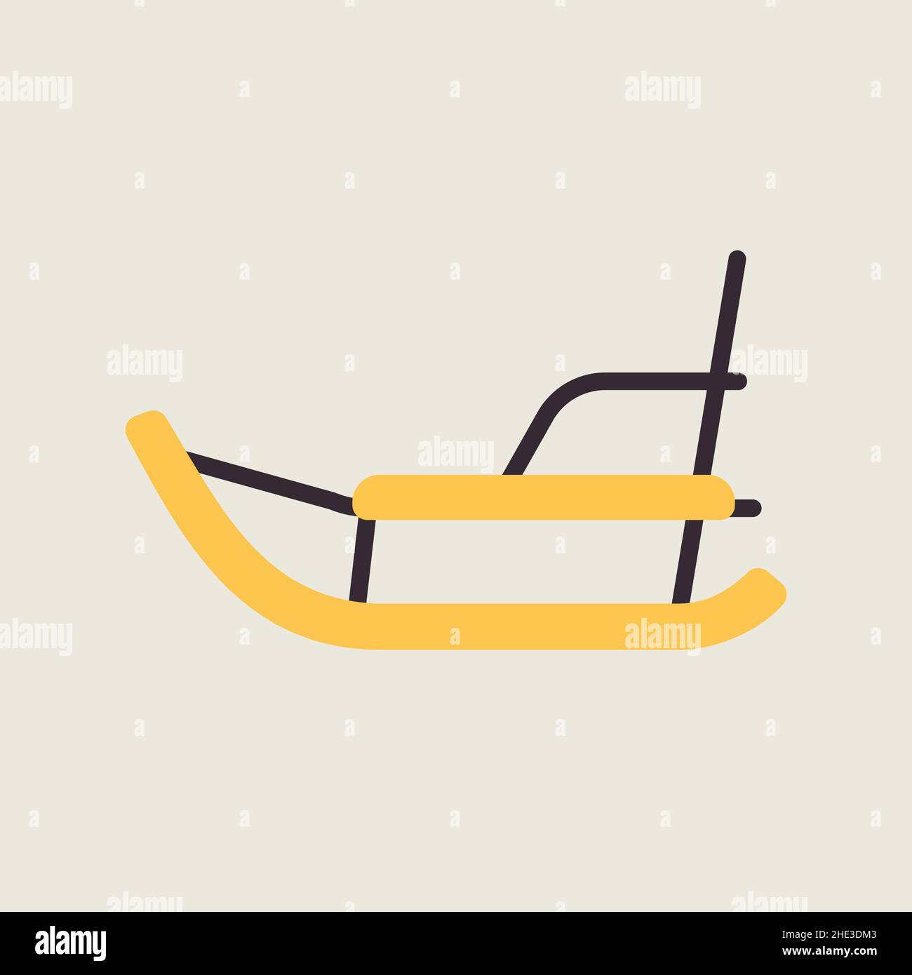 Winter sled vector icon. Winter sign. Graph symbol for travel and ...