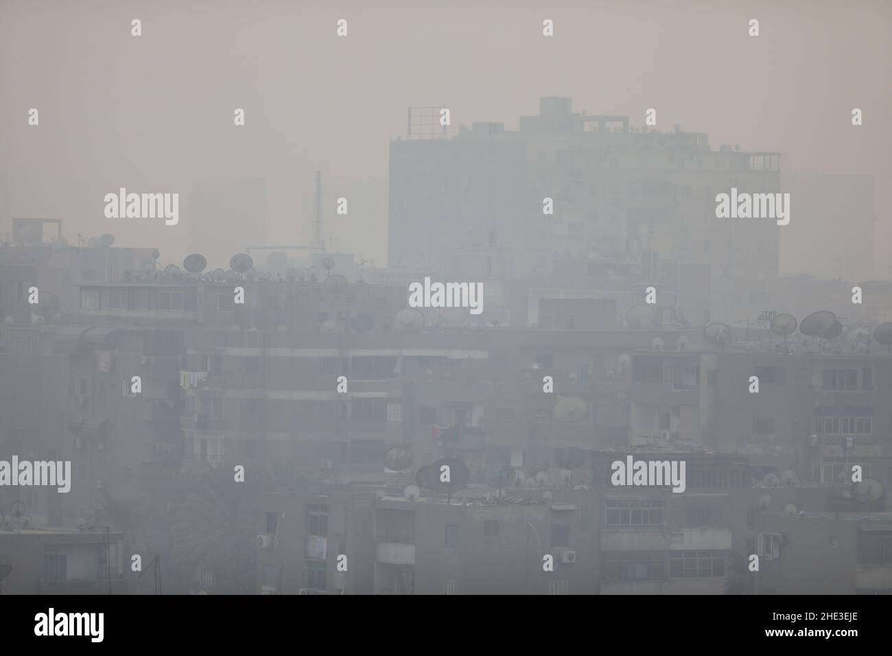 Cairo. 8th Jan, 2022. Photo taken on Jan. 8, 2022 shows a view of the ...