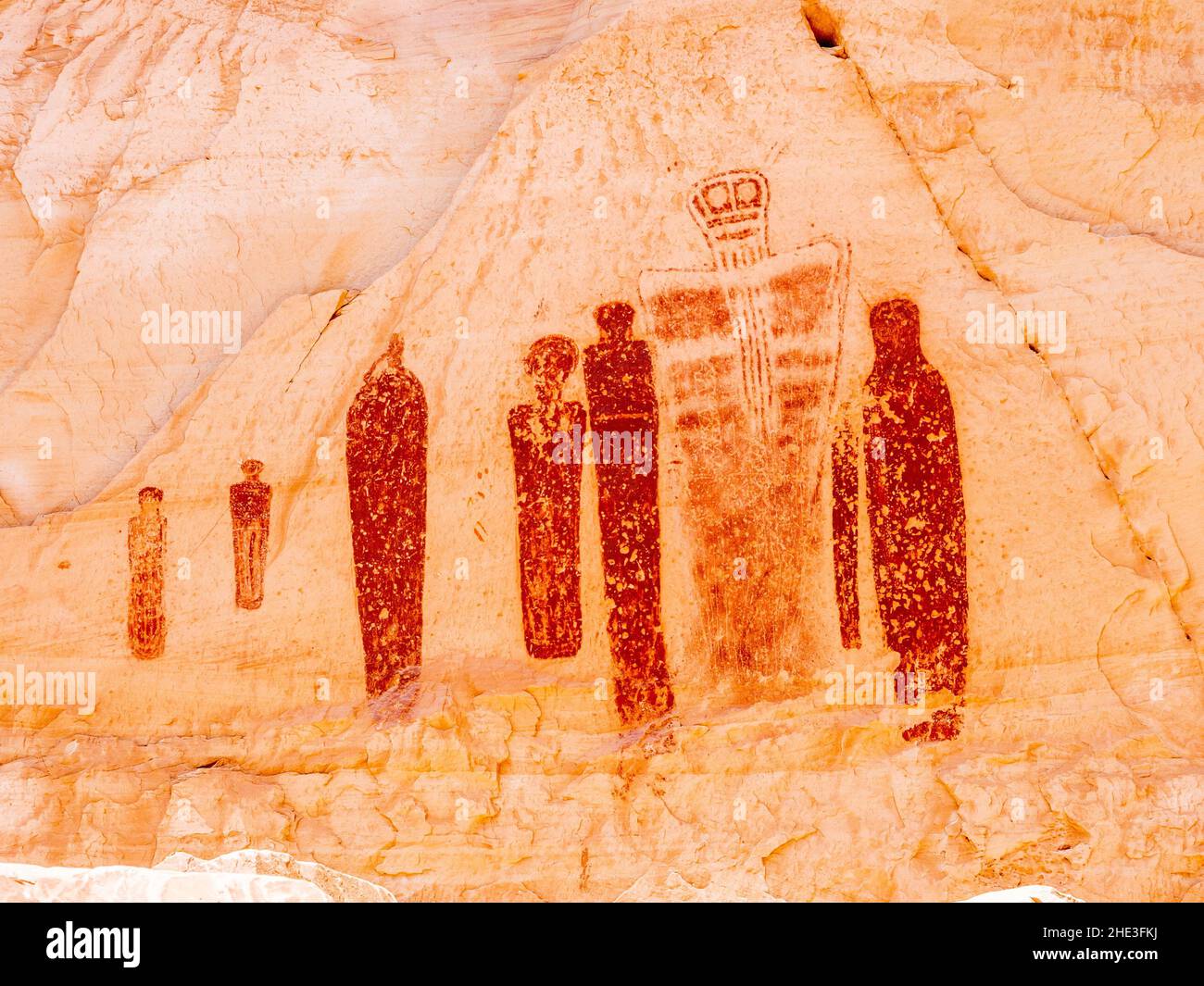 These red robed figures are some of the best preserved pictographs are ...
