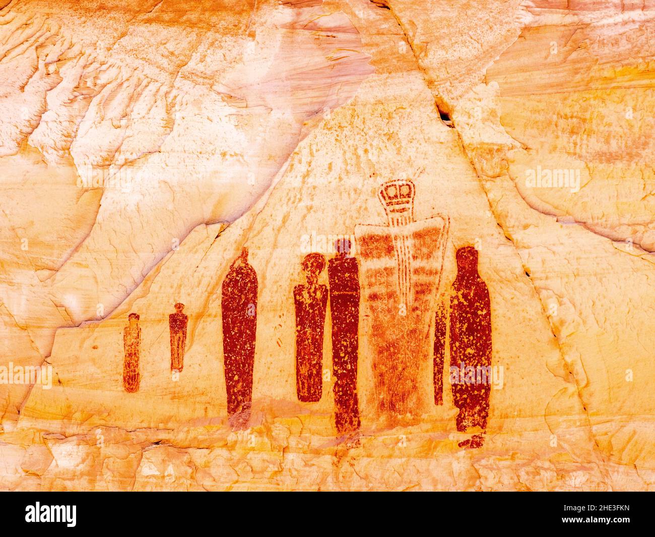These red robed figures are some of the best preserved pictographs are ...