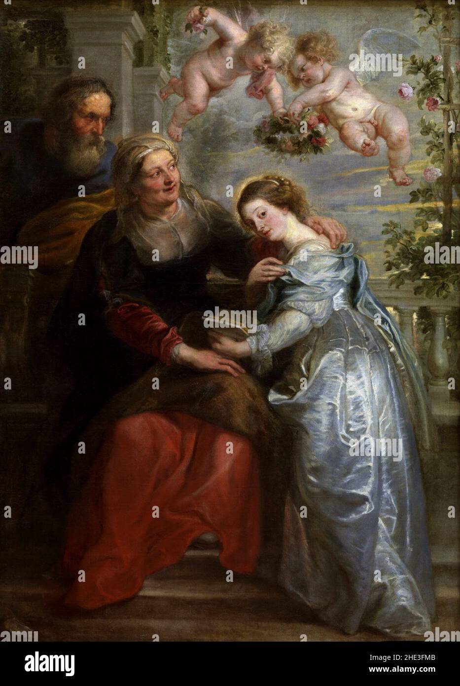Peter Paul Rubens - The education of Maria Stock Photo - Alamy