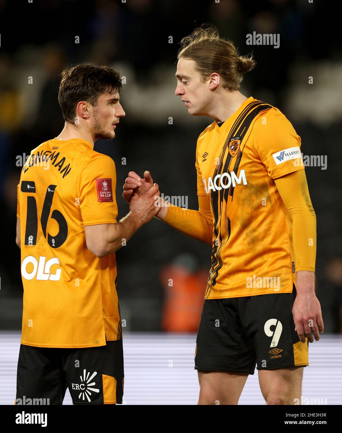 Hull City's Ryan Longman (left) and Hull City's Tom Eaves react after ...
