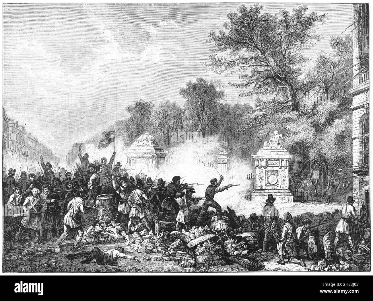 Révolution belge de 1830 - Attaque du Parc par les volontaires Stock ...