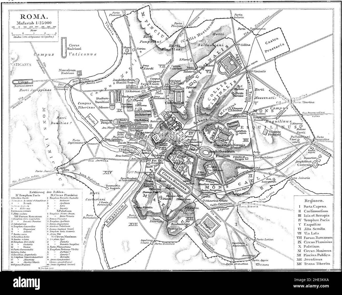 Roma Plan bw Stock Photo - Alamy