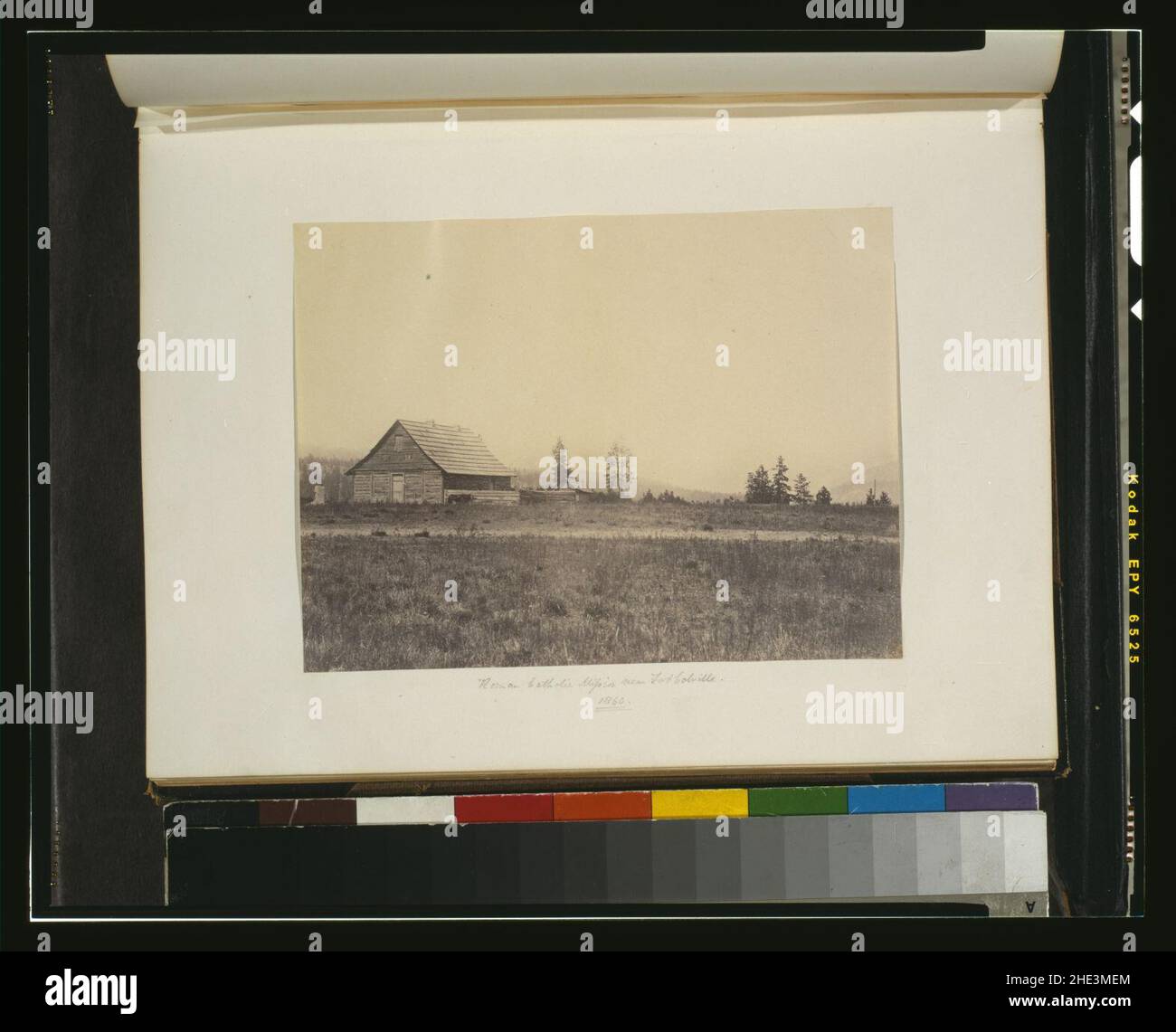 Roman Catholic mission near Fort Colville, 1860 Stock Photo - Alamy