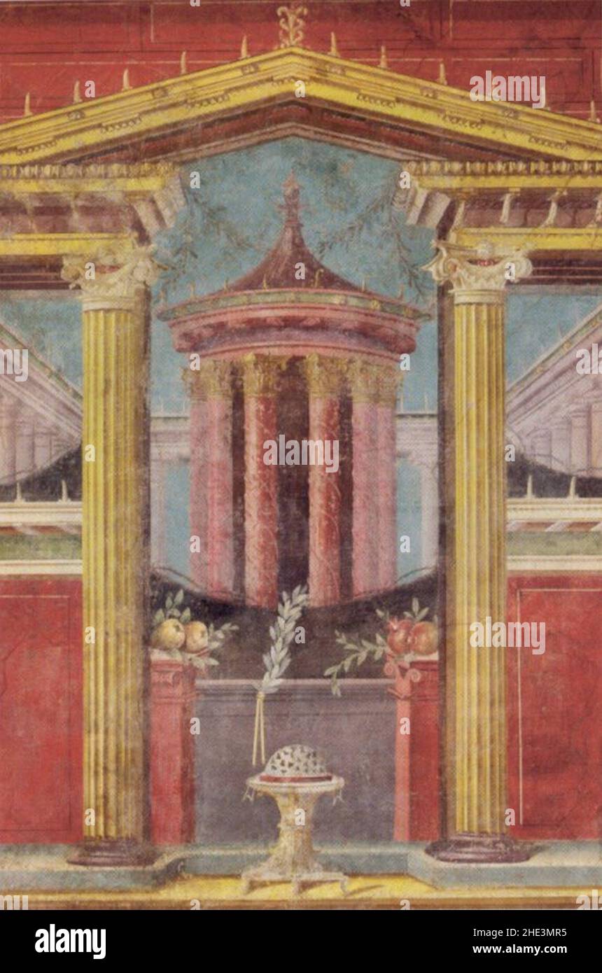 Roman fresco from Boscoreale Stock Photo - Alamy