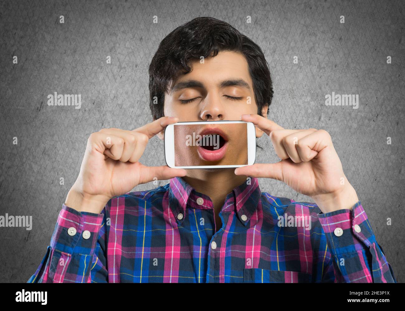 Man with mobile phone Stock Photo - Alamy
