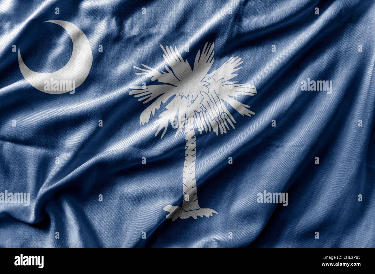 Waving detailed national US country state flag of South Carolina Stock ...
