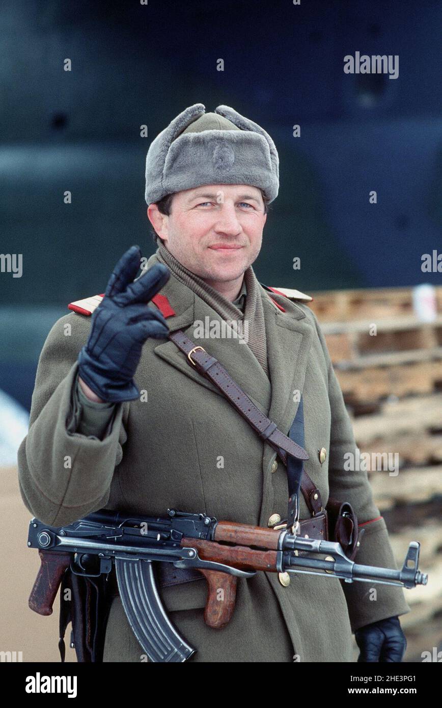 Romanian AKM Soldier Stock Photo - Alamy
