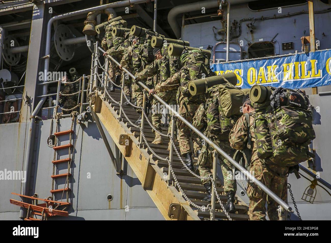 Romanian 307th Naval Infantry Battalion embarks with 26th MEU Marines ...