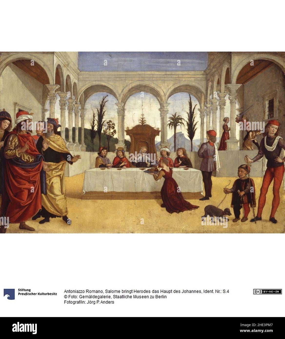 Romano - Salome bringt Herodes das Haupt des Johannes, um 1490 Stock ...