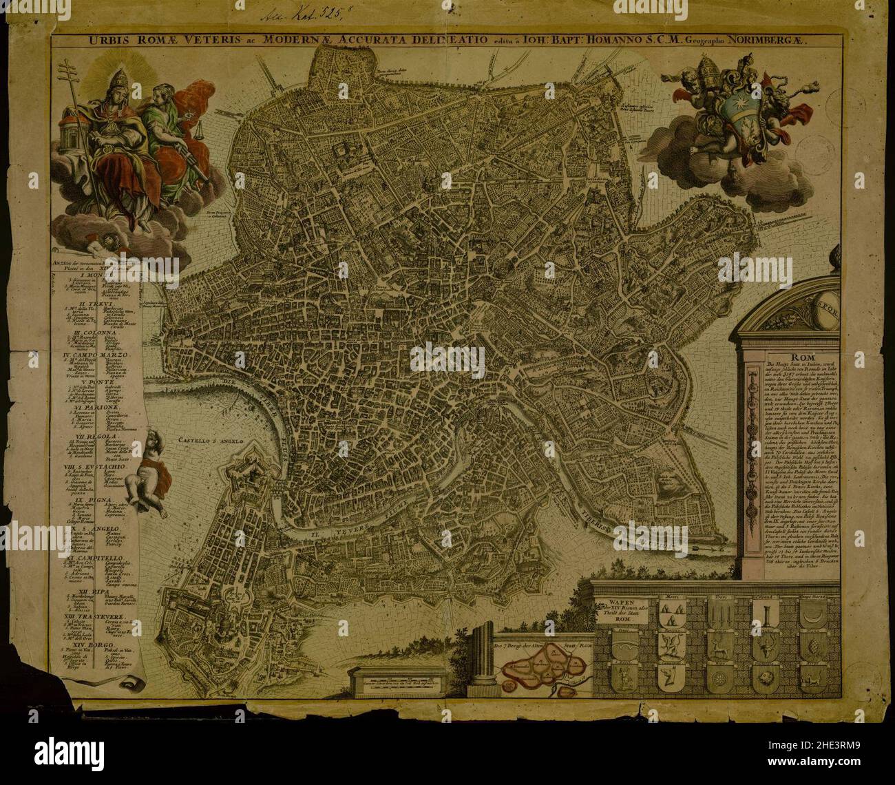 Rome - Old map - 001 Stock Photo - Alamy