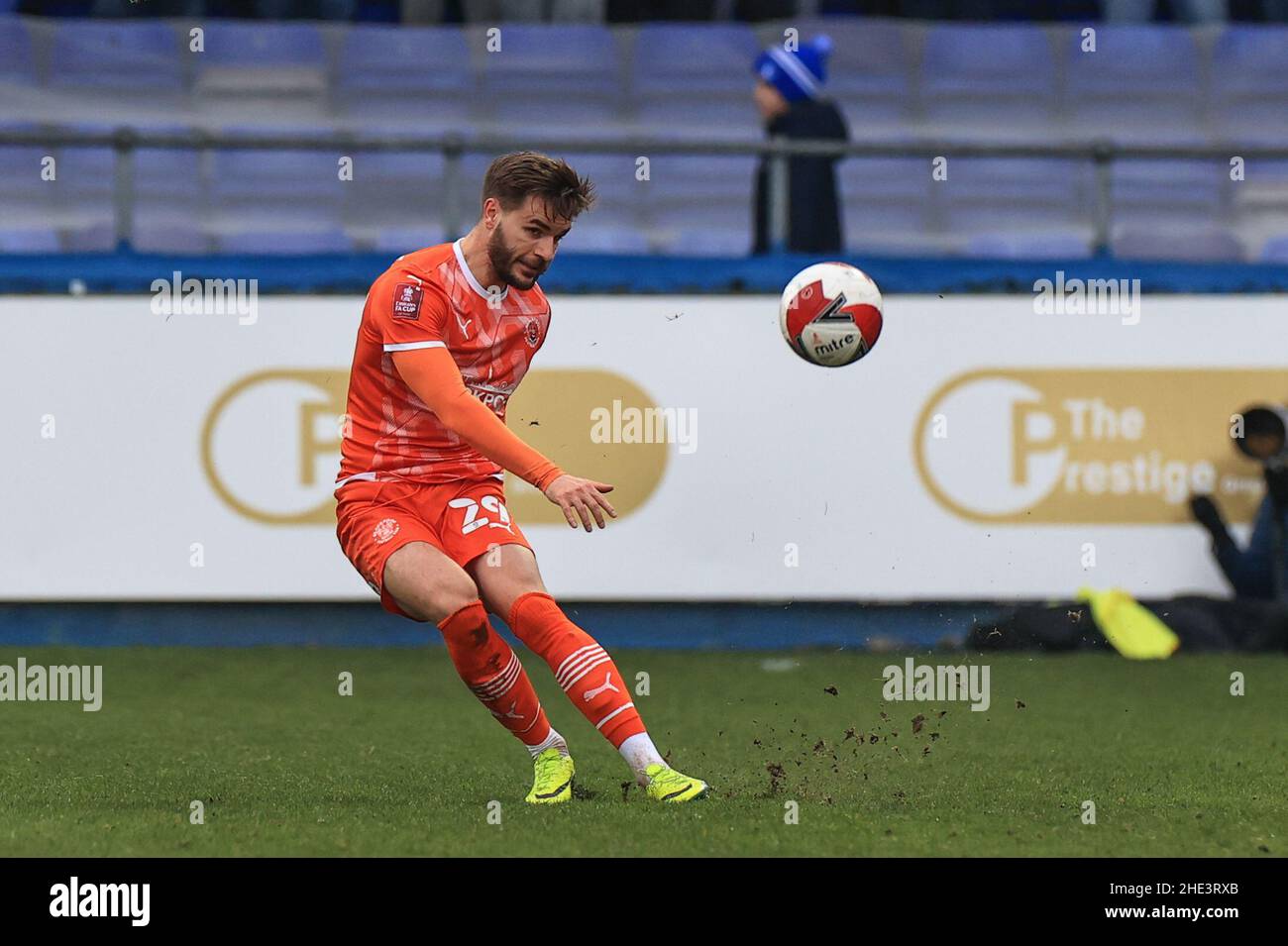Luke Garbutt #29 of Blackpool in action during the game Stock Photo - Alamy