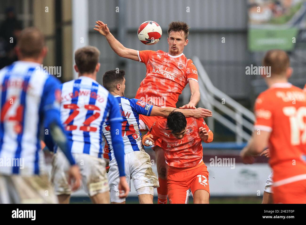 Callum Connolly #2 of Blackpool in action during the game Stock Photo ...
