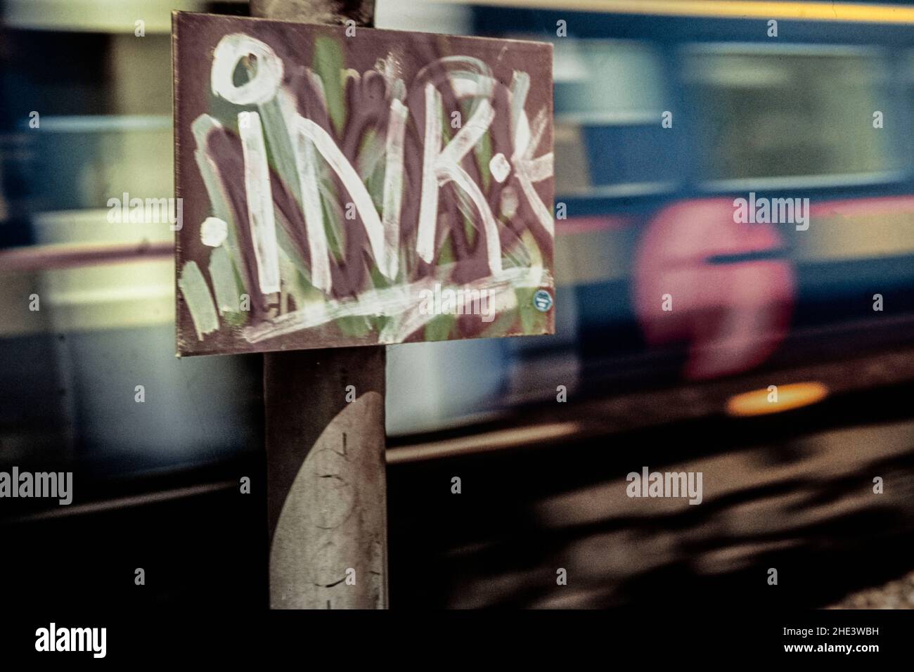 Speed and momentum illustrated by colourful English Inter-City train ...