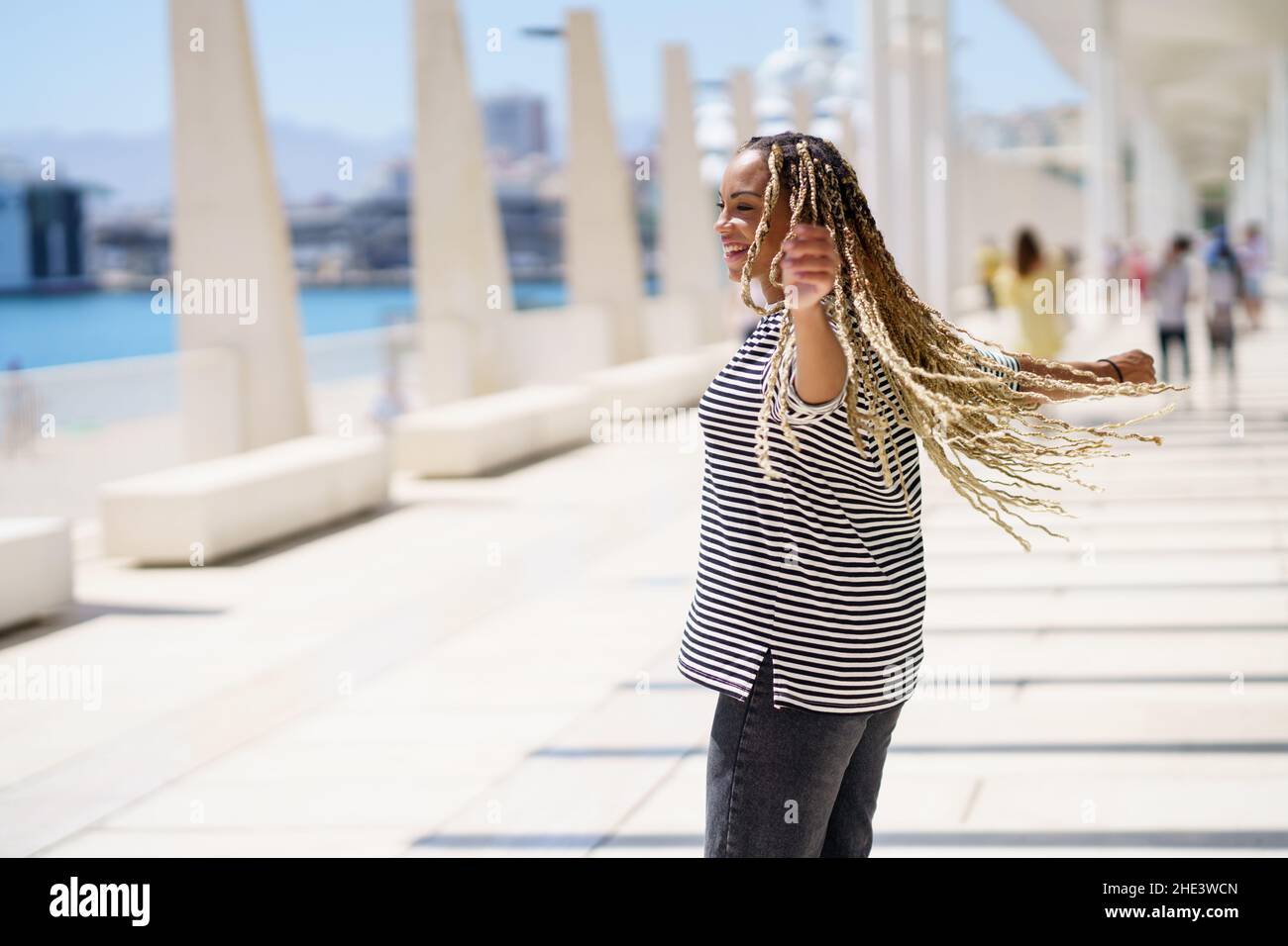 Girl braids wind hi-res stock photography and images - Alamy