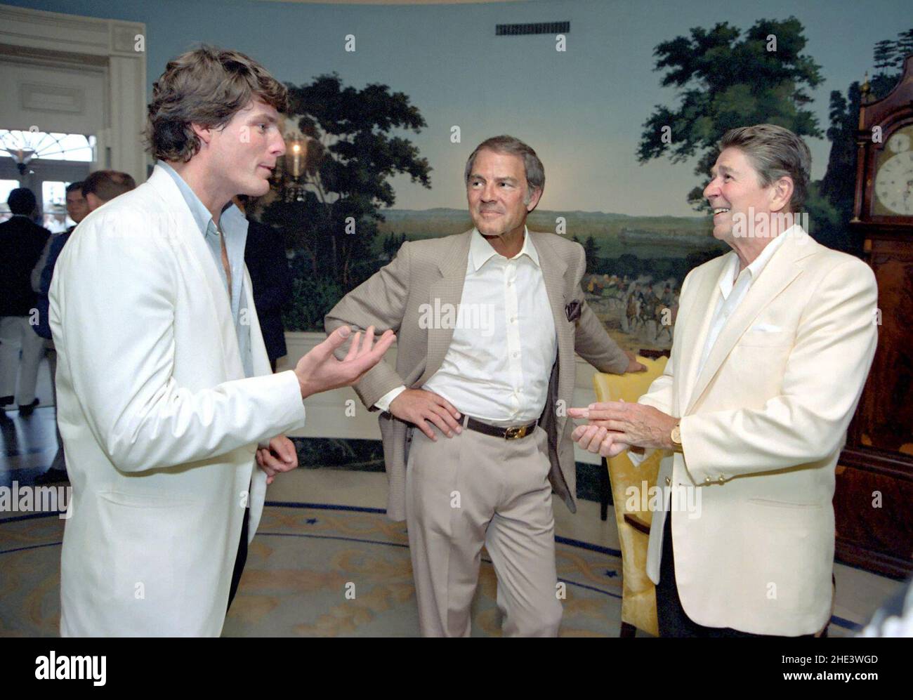 Ronald Reagan Christopher Reeve Stock Photo - Alamy