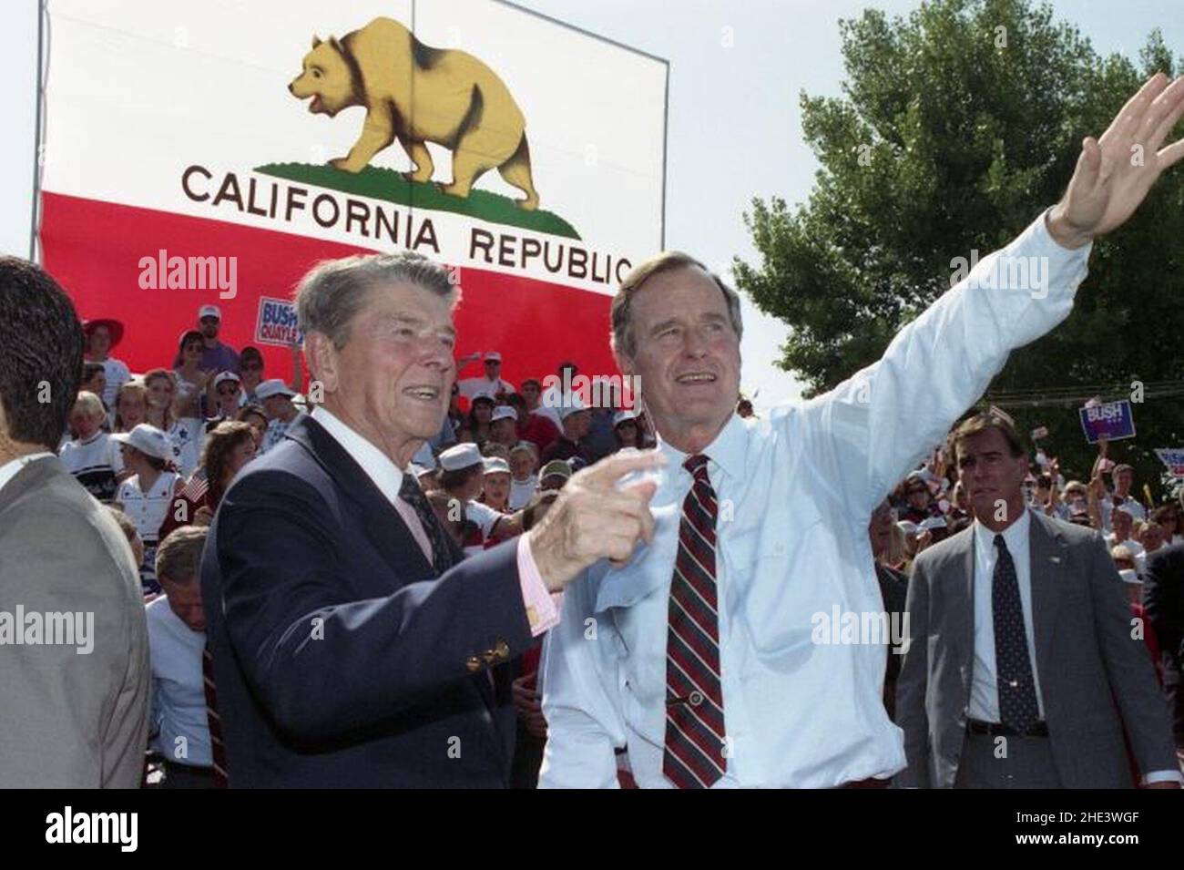 Ronald Reagan and George H. W. Bush in 1992 Stock Photo - Alamy